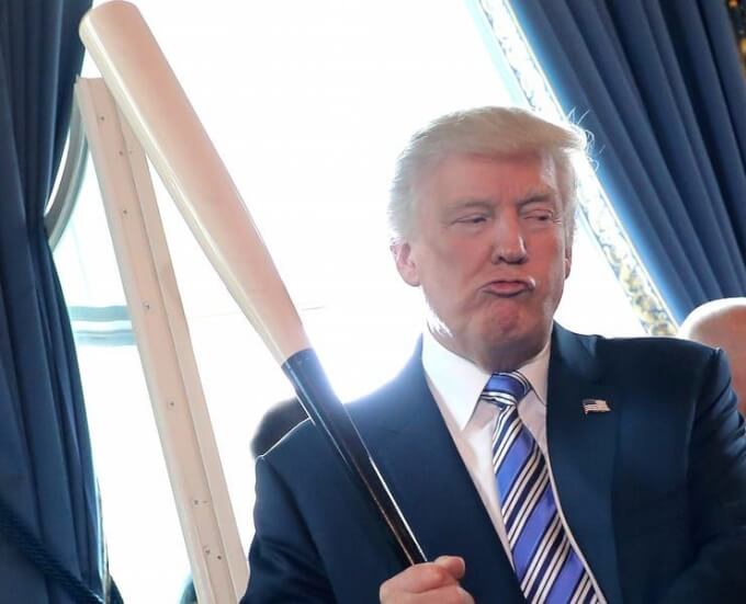 Trump with bat | The Liberty Beacon